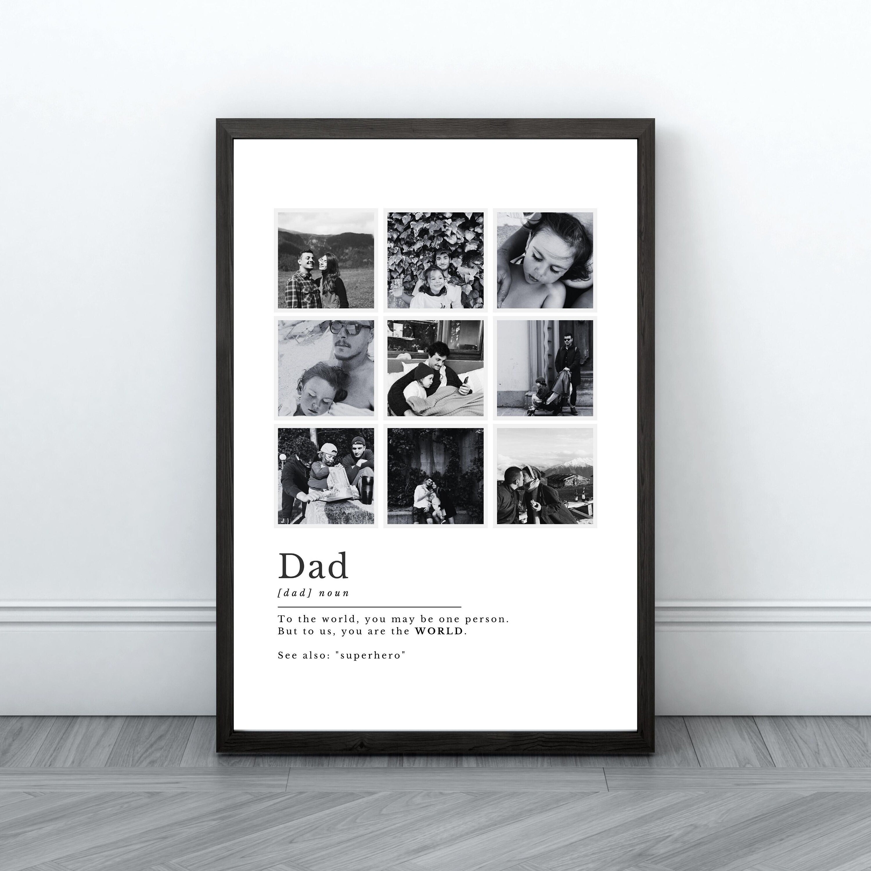 Dad Definition, Photo Collage Gift, Gift for Father's Day, Personalized ...