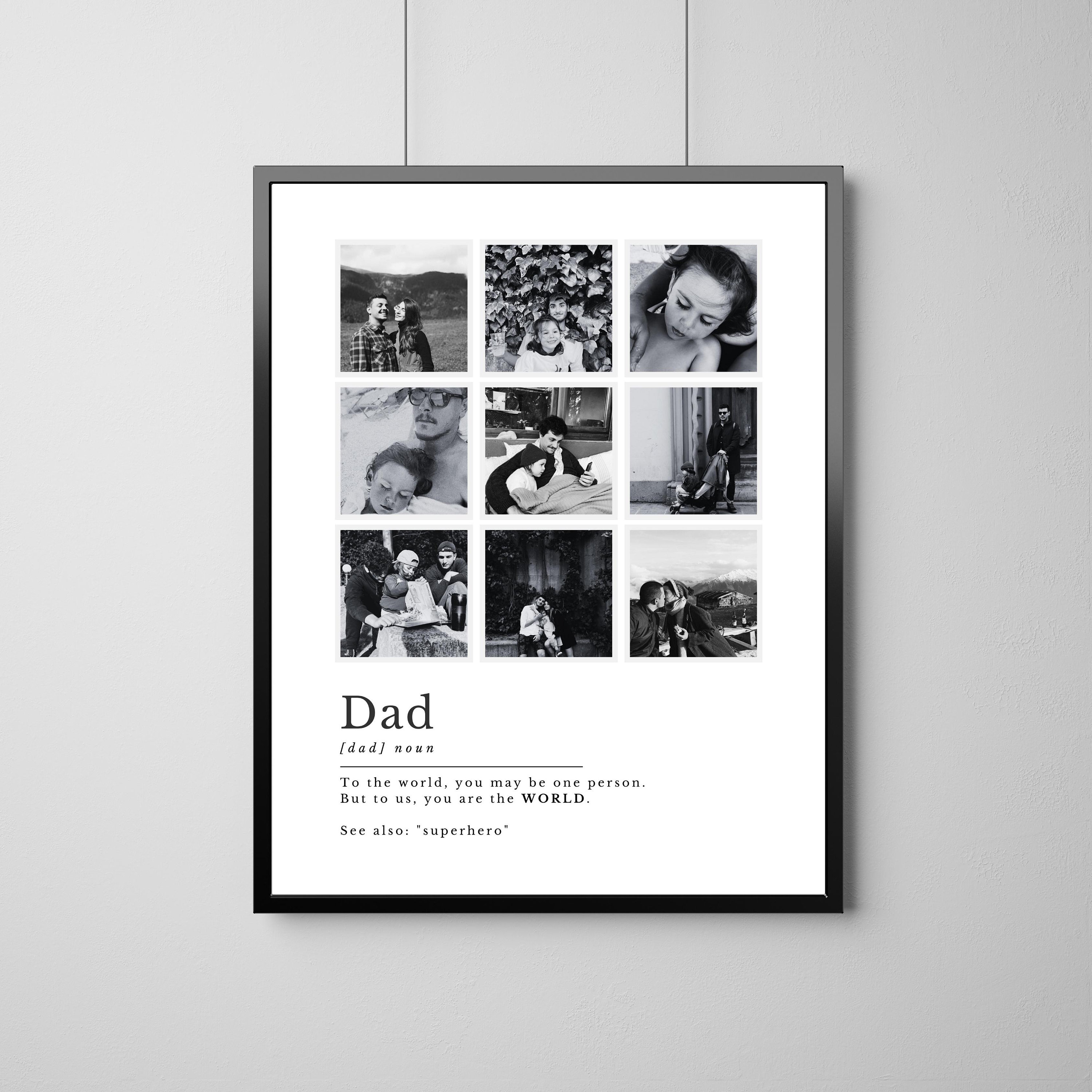 Dad Definition, Photo Collage Gift, Gift for Father's Day, Personalized ...