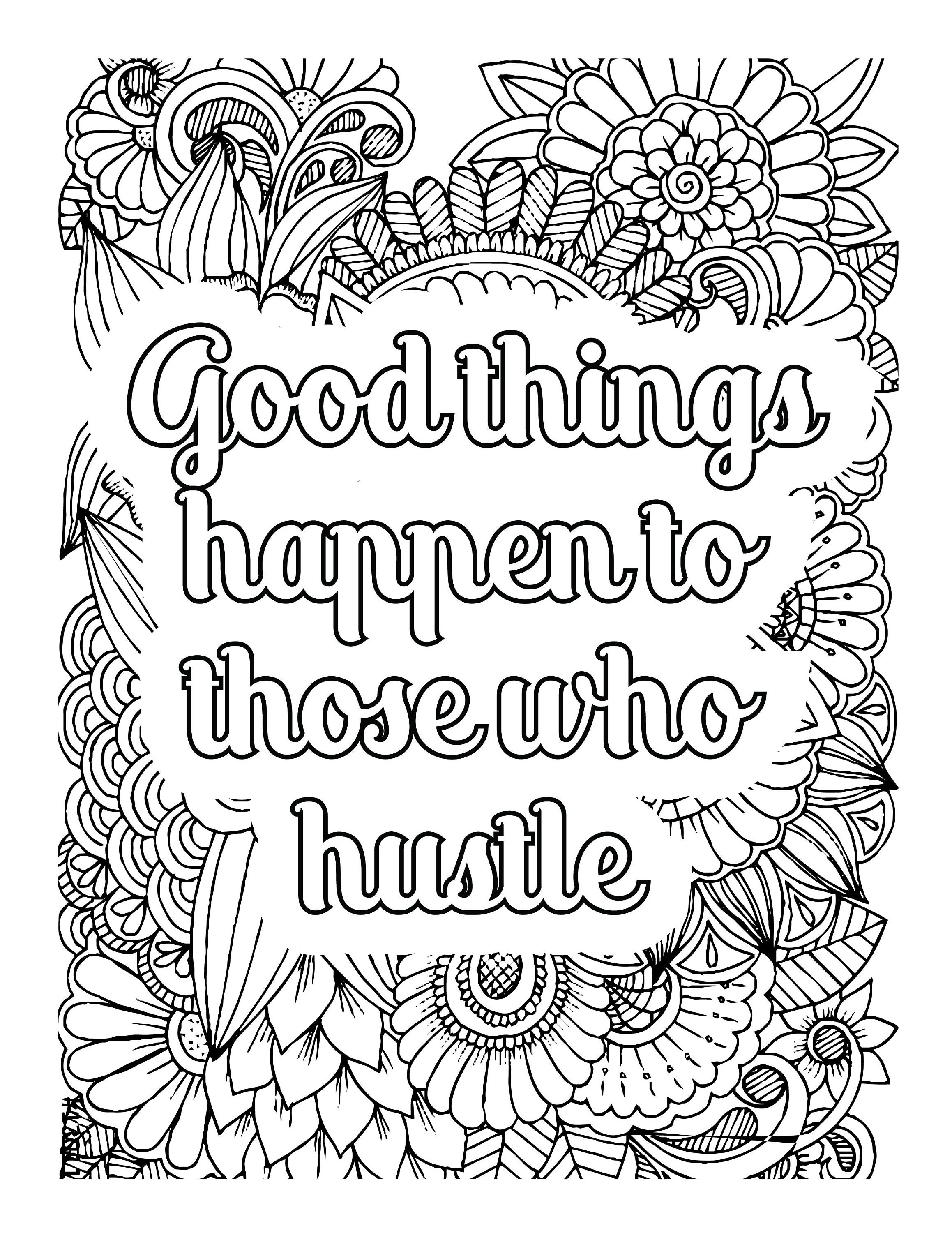 5 Inspirational Quotes Coloring Pages - Etsy