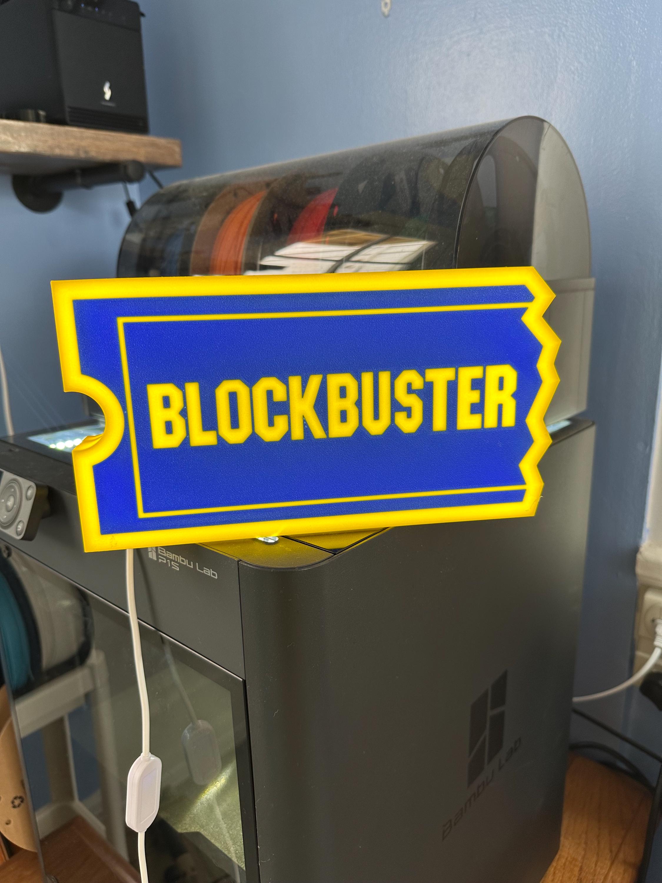 3D Printed BLOCKBUSTER Sign - Etsy