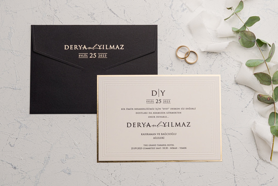Wedding Invitation, Paper Invitations, Paper Black Invitations ...