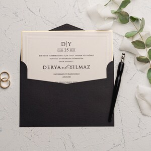 Wedding Invitation, Paper Invitations, Paper Black Invitations ...