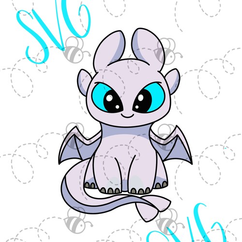 Light Fury Inspired Vinyl Sticker Dragon Sticker Vinyl - Etsy