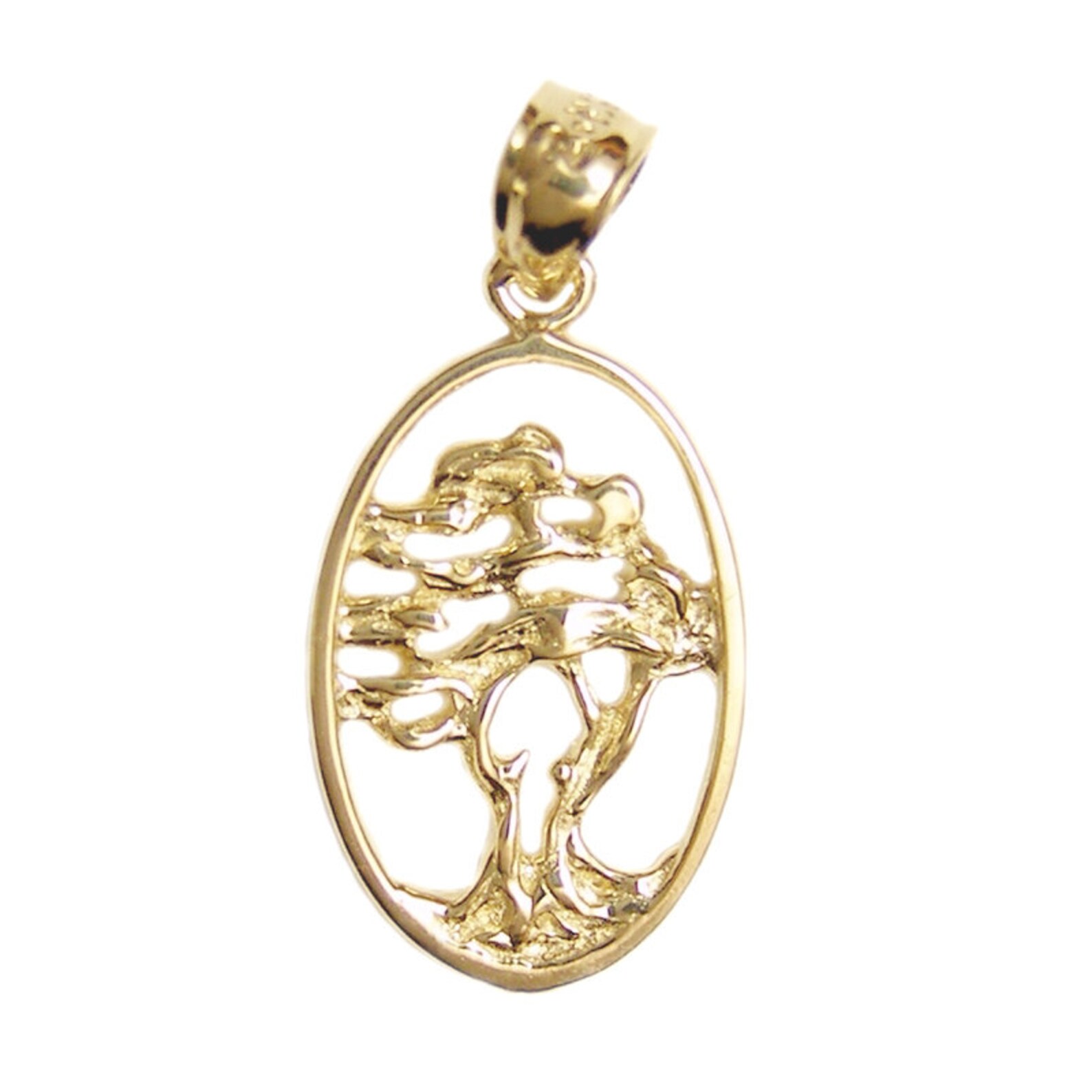 New 14k Gold Tree Pendant - Etsy
