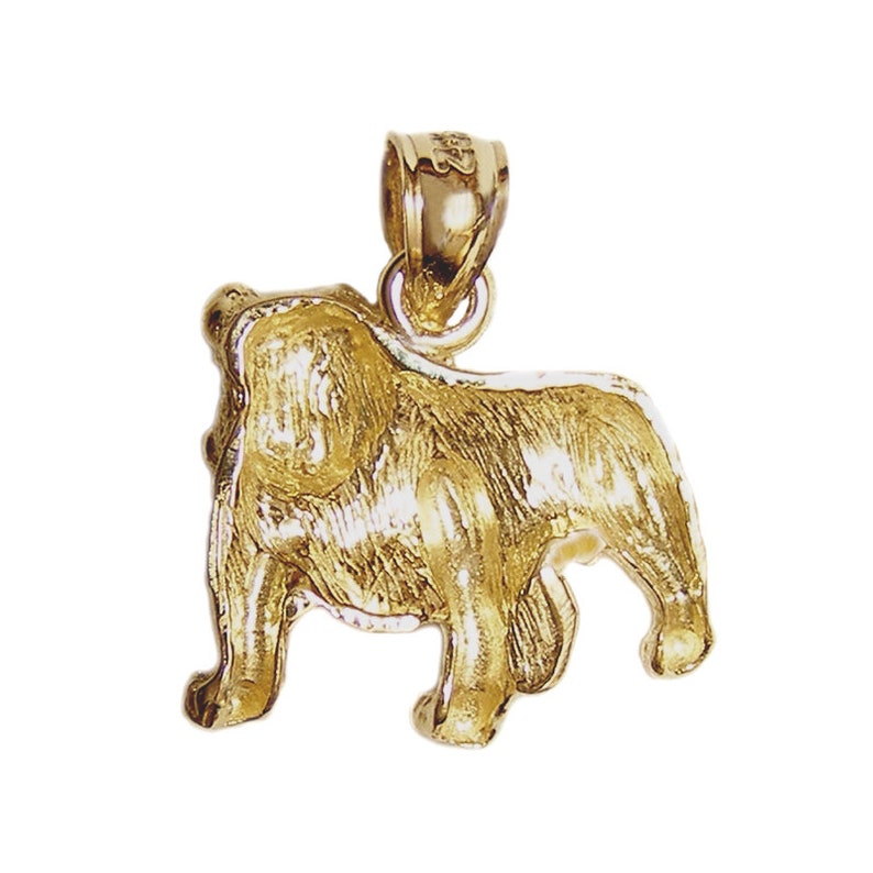 New 14k Gold Bulldog Pendant - Etsy