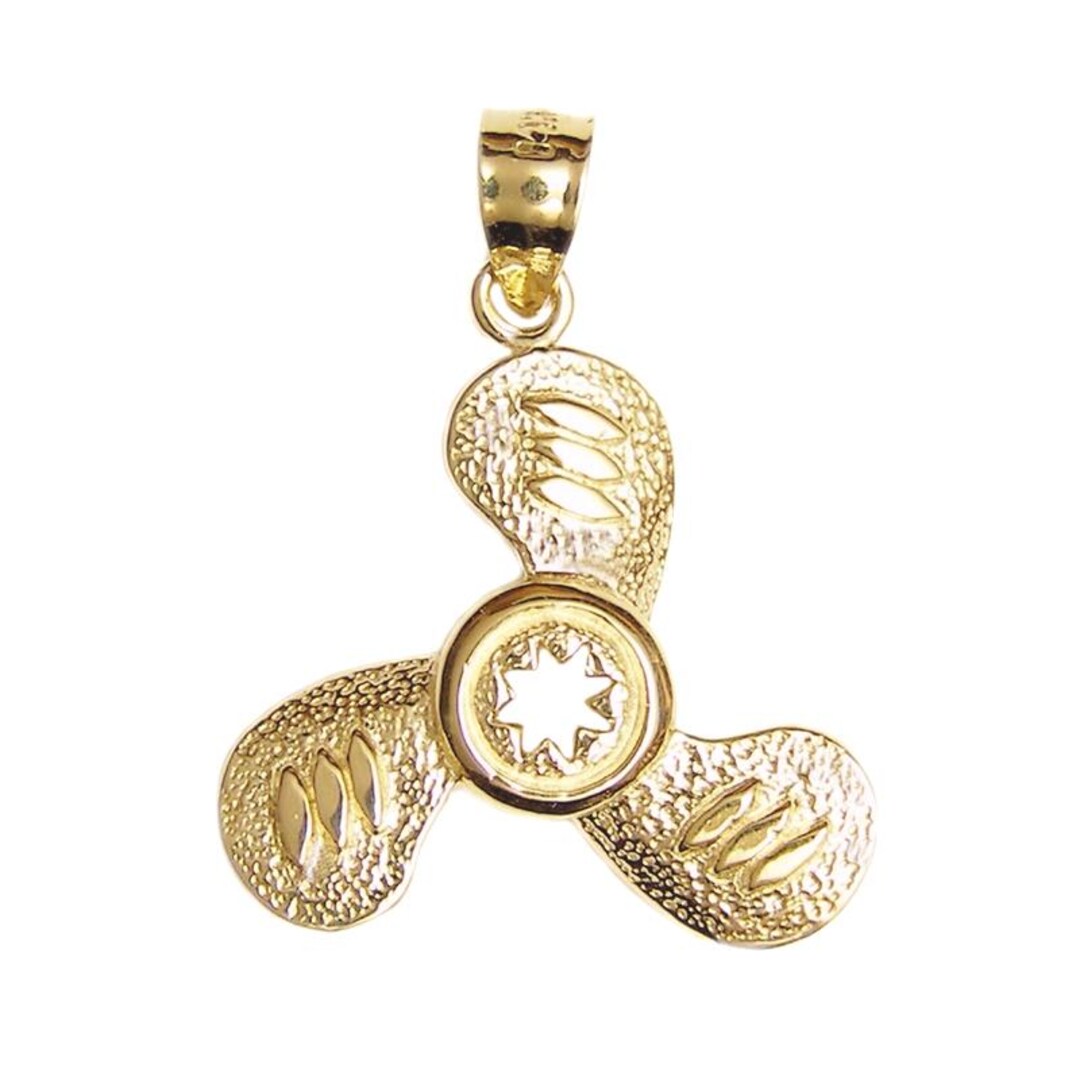 New 14k Gold Propeller Pendant - Etsy
