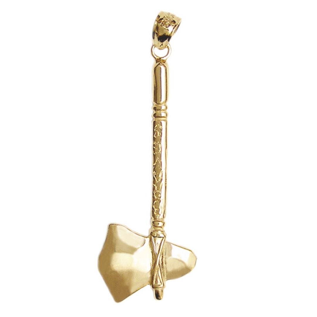 New 14k Gold Tomahawk Pendant - Etsy