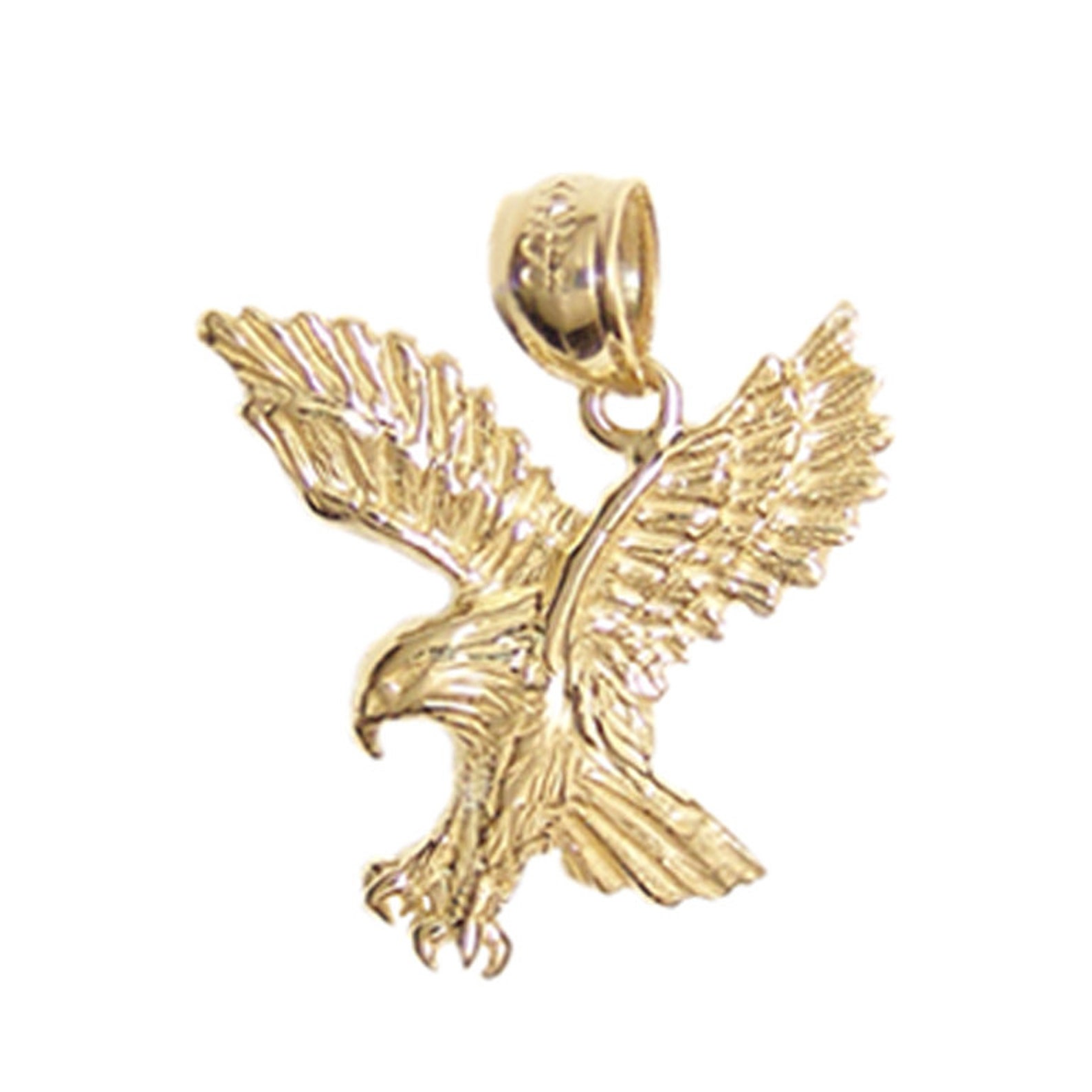 New 14k Gold Eagle Pendant - Etsy