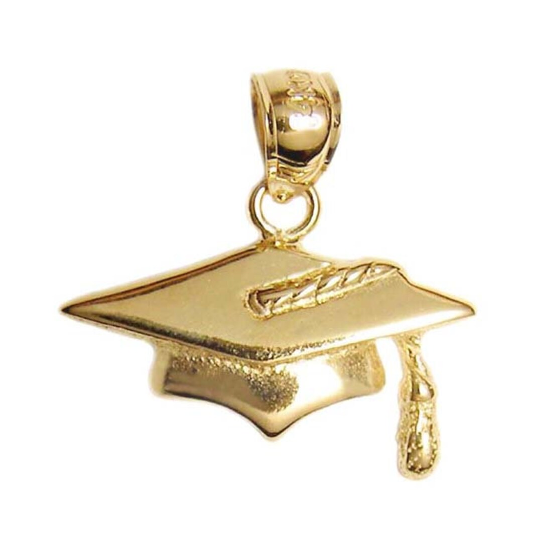 New 14k Yellow Gold Graduation Cap Pendant - Etsy