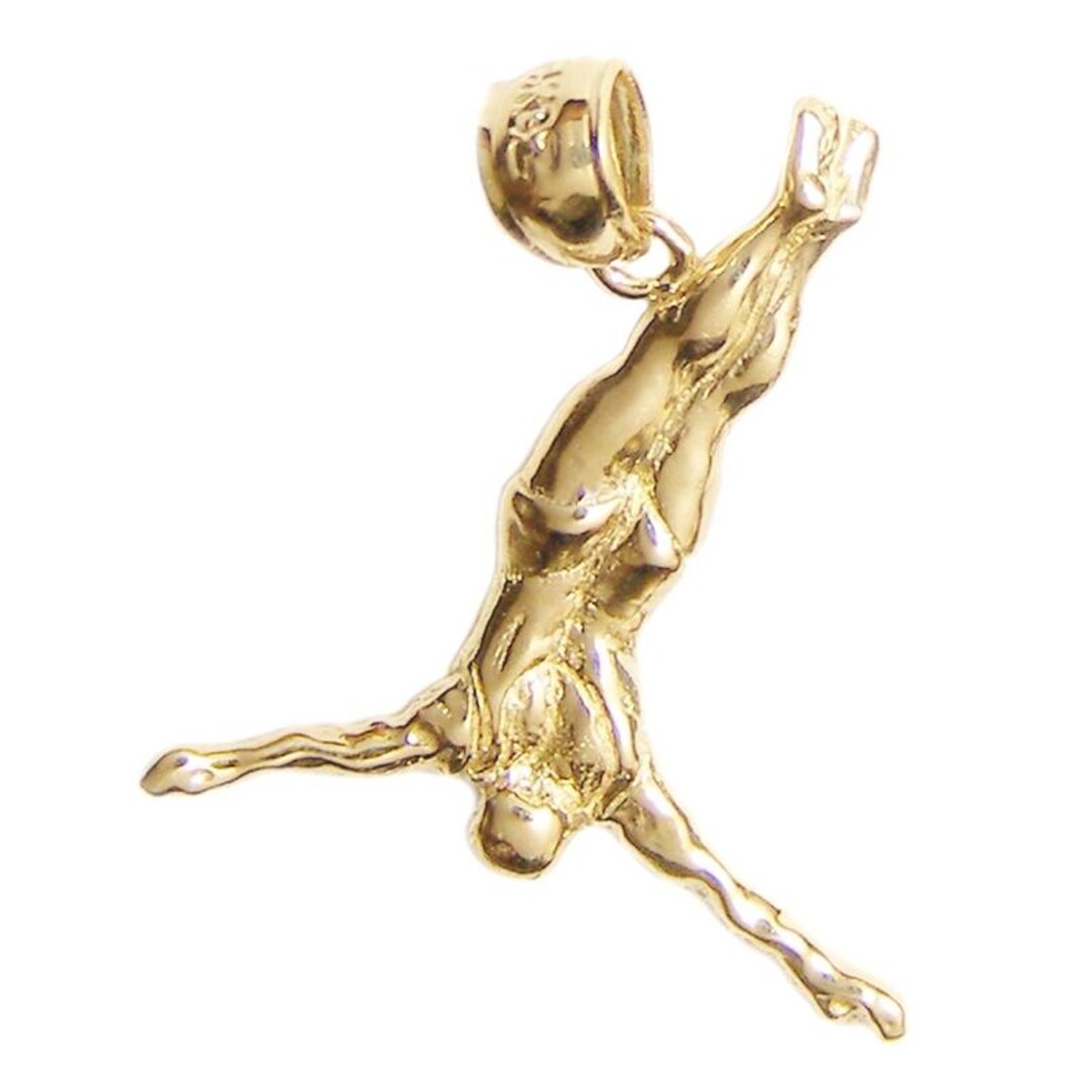 New 14k Gold Diver Swimmer Pendant - Etsy