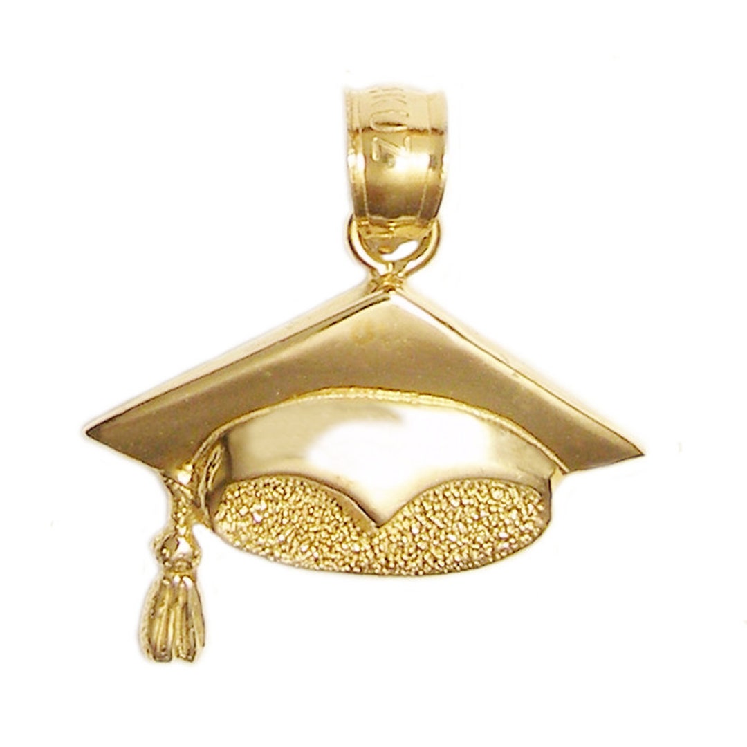 New 14k Gold Graduation Cap Pendant - Etsy