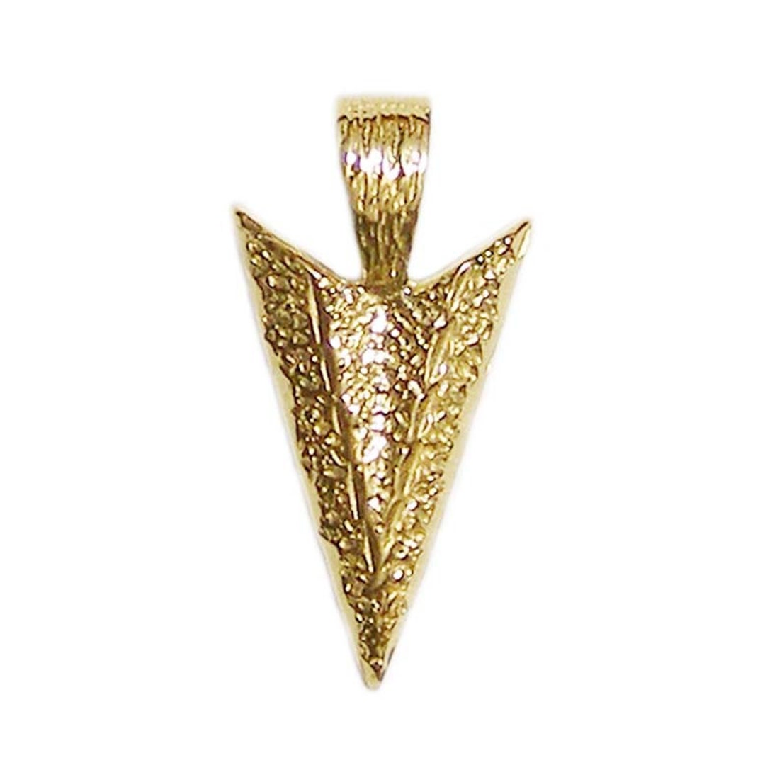 New 14k Gold Arrowhead Pendant - Etsy