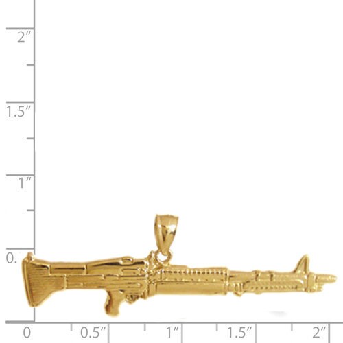 New 14k Gold M60 Machine Gun Rifle Gun Pendant - Etsy