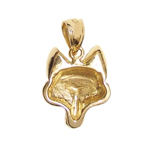 New 14k Gold Fox Pendant - Etsy