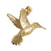 New 14k Gold Hummingbird Pendant - Etsy