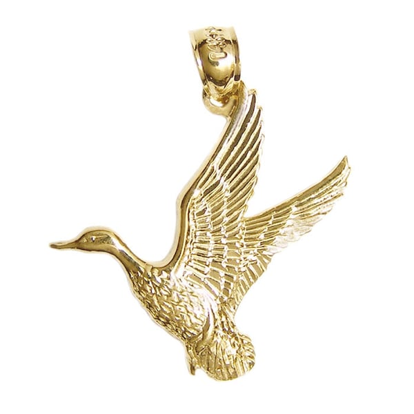 Gold Bird Pendant - Etsy