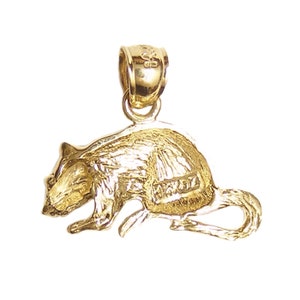 New 14k Yellow Gold Rat Pendant - Etsy