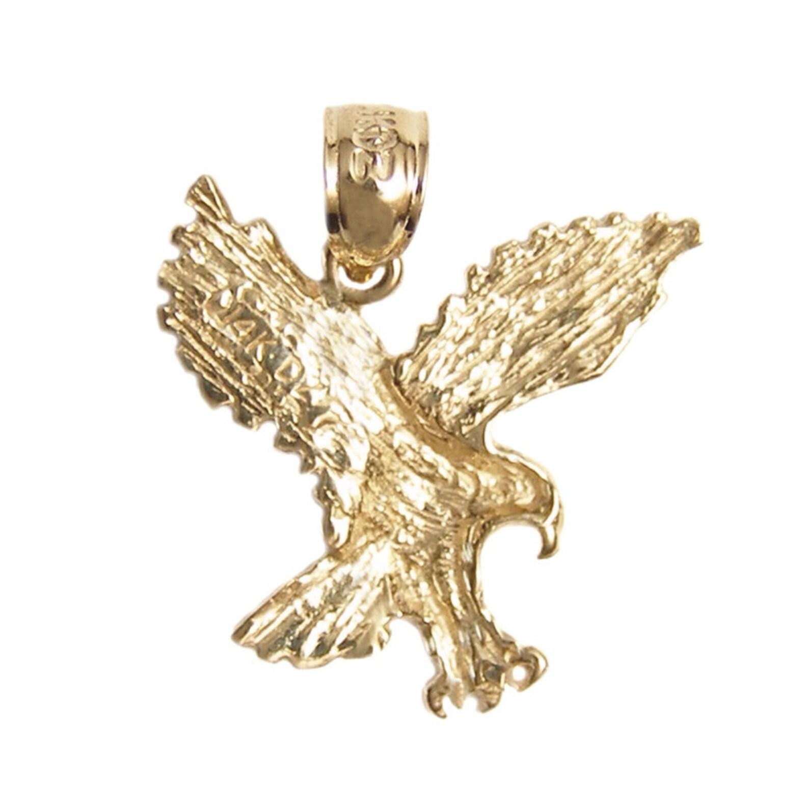 New 14k Gold Eagle Pendant - Etsy