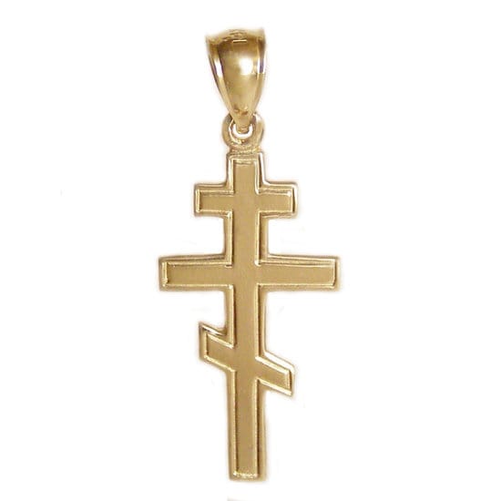 New 14k Gold Eastern Orthodox Cross Pendant - Etsy