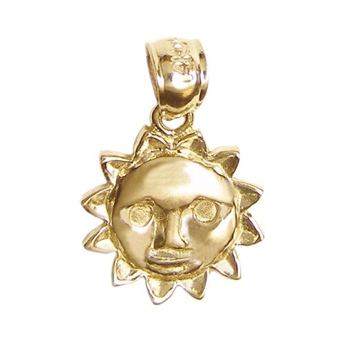14k Gold Sun Pendant - Etsy