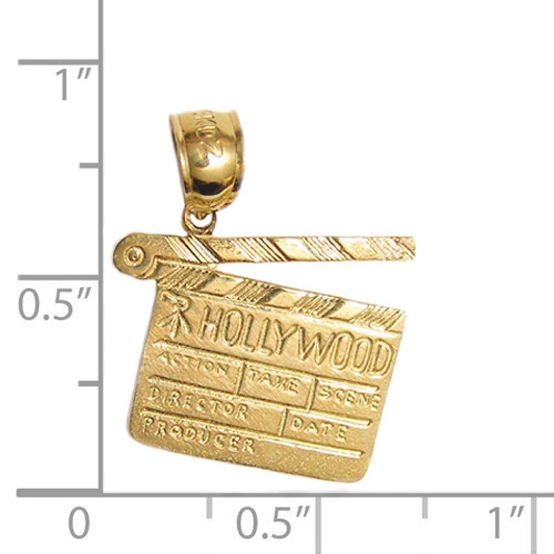 New 14k Gold Directors Action Board Pendant - Etsy