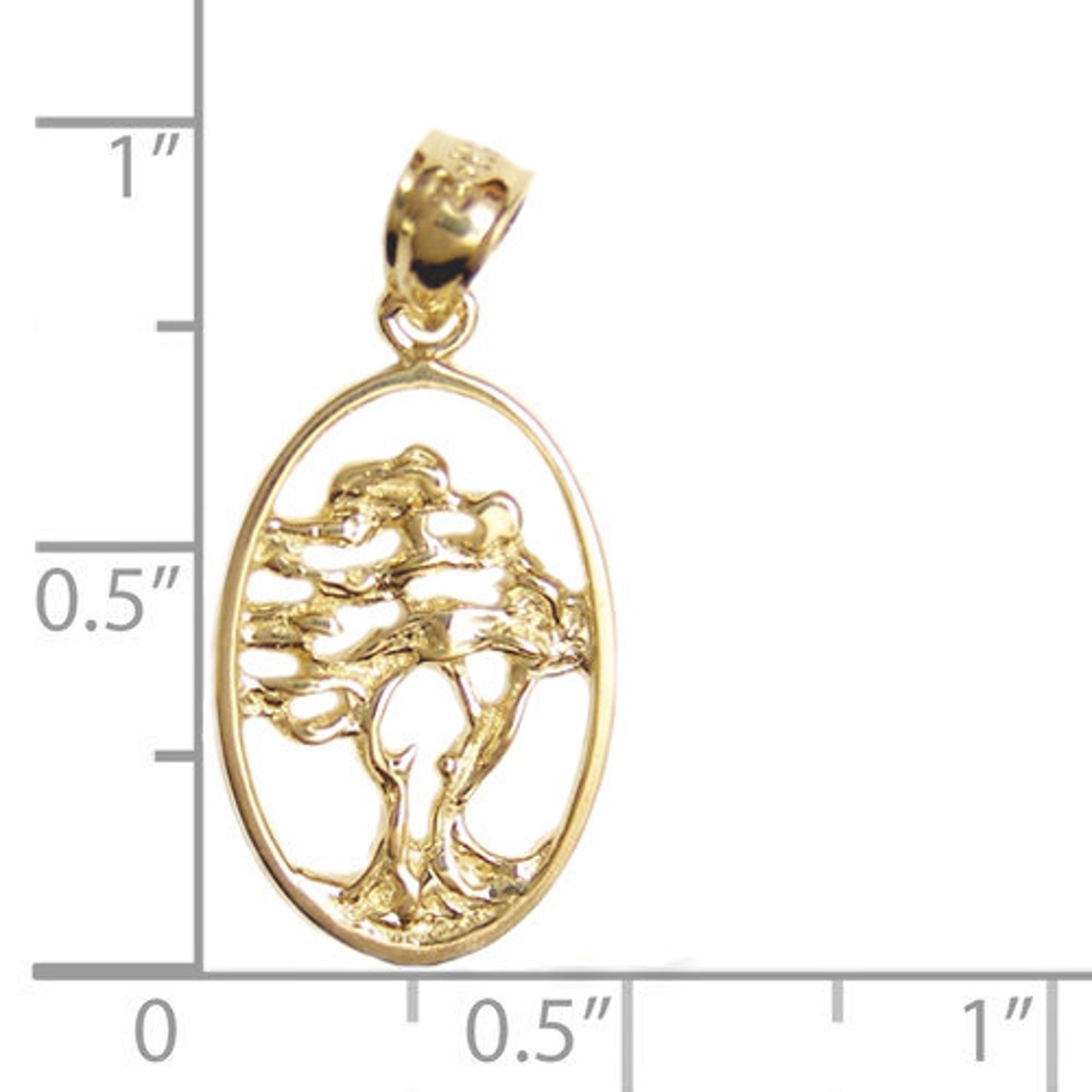 New 14k Gold Tree Pendant - Etsy