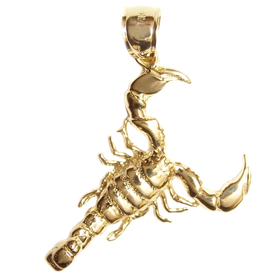 New 14k Gold Scorpion Pendant - Etsy