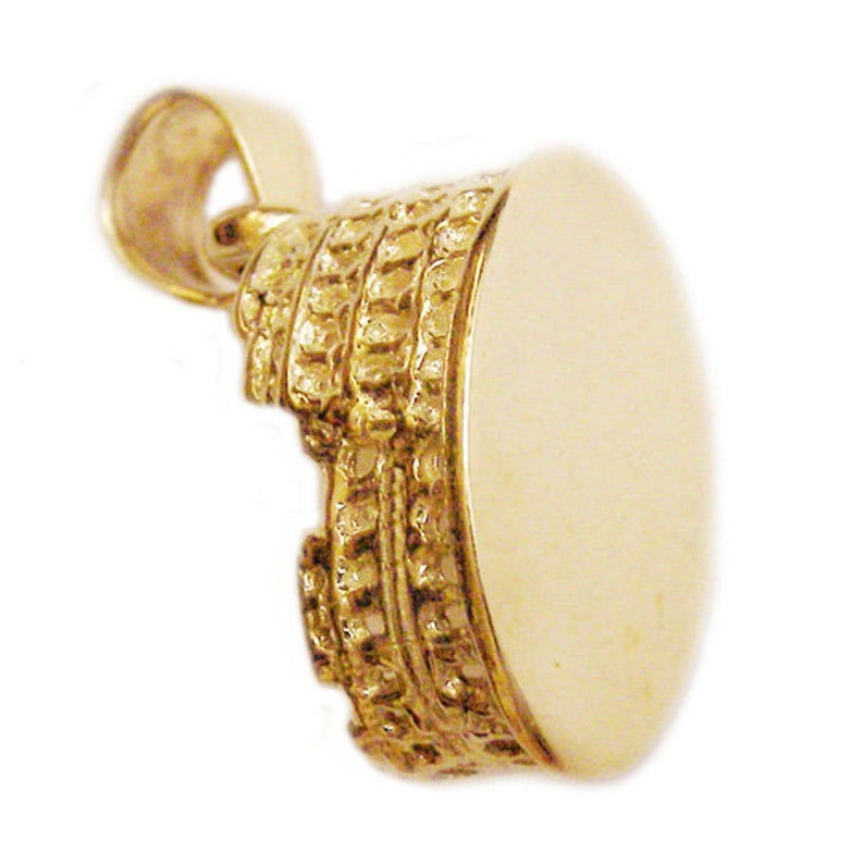 New 14k Gold 3D Roman Colosseum Charm Pendant - Etsy
