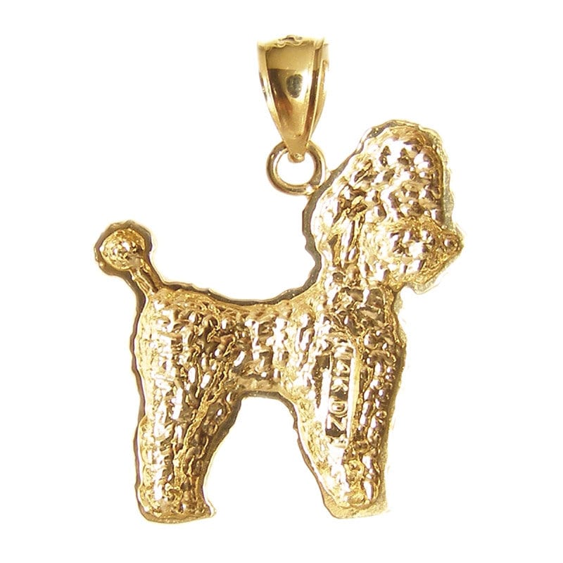 New 14k Gold Poodle Dog Pendant - Etsy