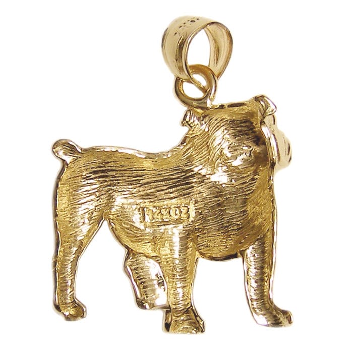 New 14k Gold Bulldog Pendant - Etsy