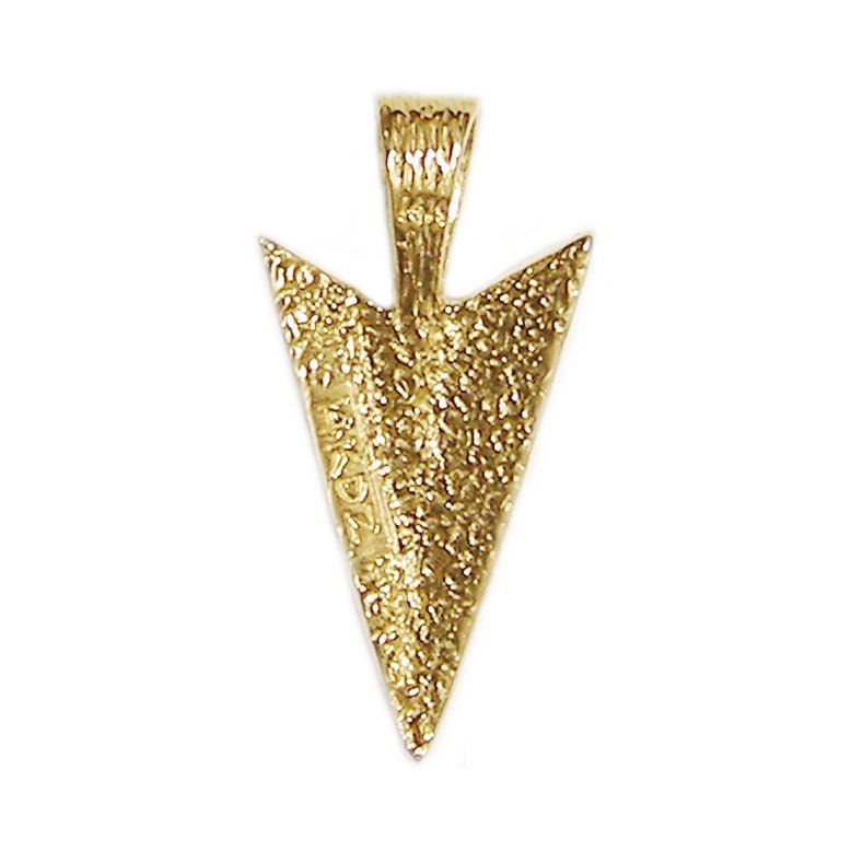 New 14k Gold Arrowhead Pendant - Etsy