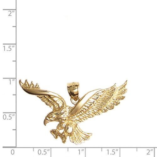 New 14k Gold Eagle Pendant - Etsy