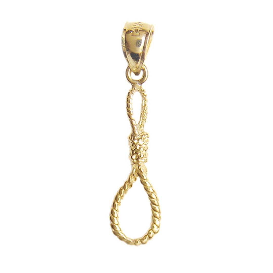 New 14k Gold 3D Noose Pendant - Etsy