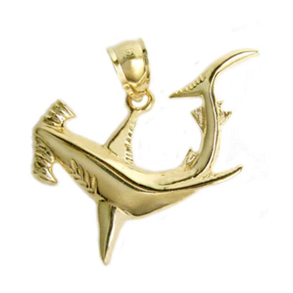 Gold Hammerhead Shark Necklace - Etsy