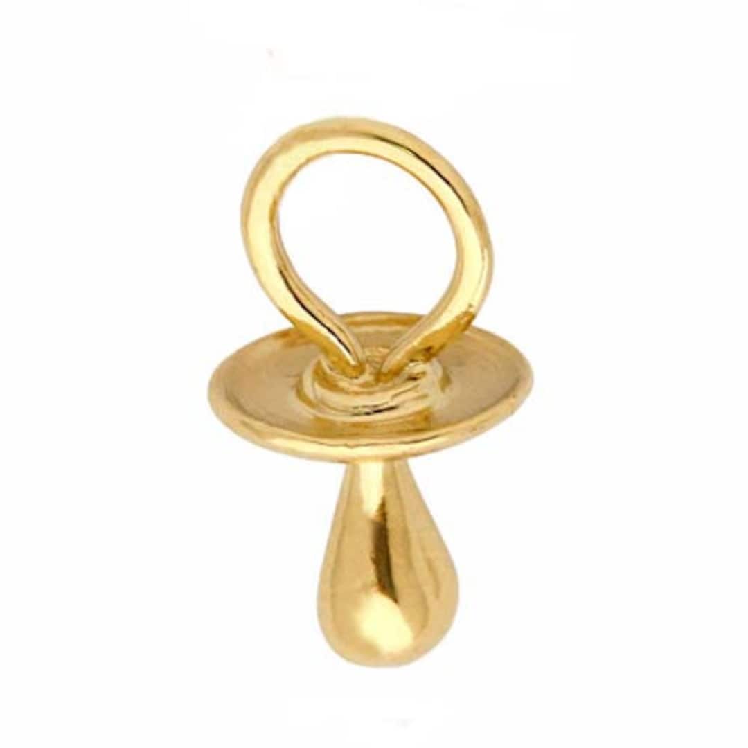 New 14k Gold Baby Pacifier Charm Pendant - Etsy