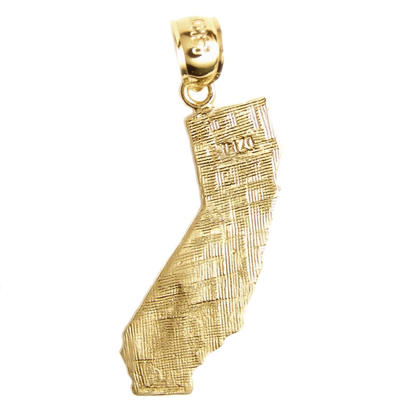 New 14k Gold California State Map Pendant - Etsy
