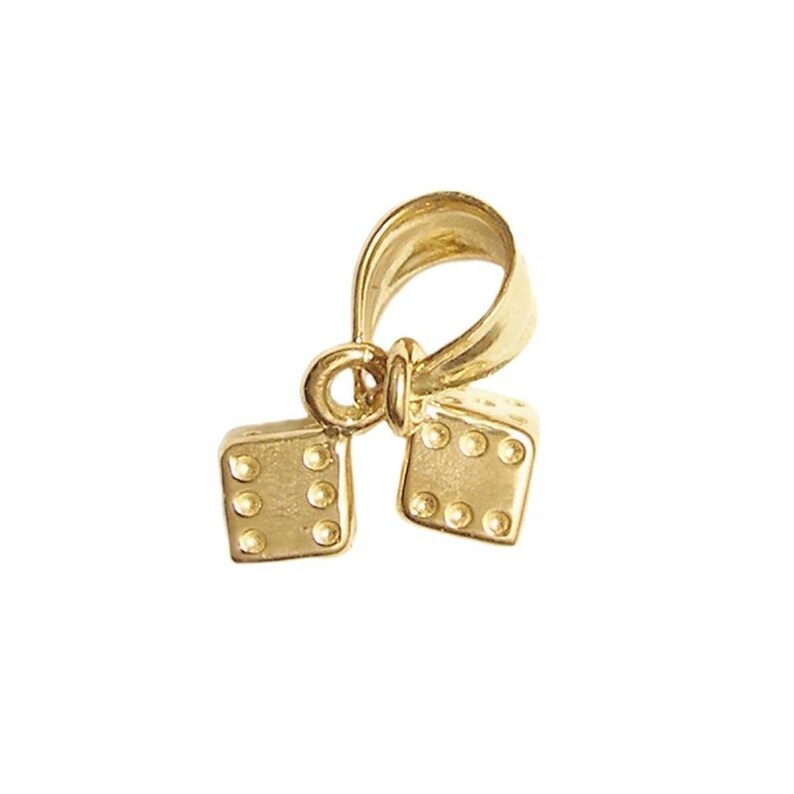New 14k Gold Tiny 3D Double Dice Pendant Charm - Etsy
