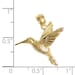 New 14k Gold Hummingbird Pendant - Etsy