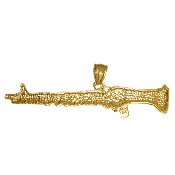 New 14k Gold M60 Machine Gun Rifle Gun Pendant - Etsy