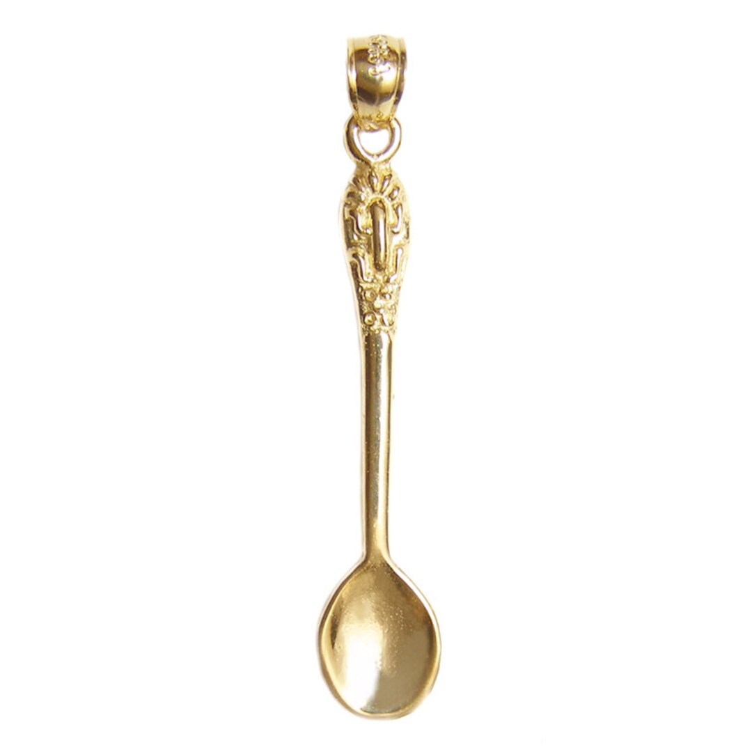 New 14k Gold Spoon Pendant - Etsy