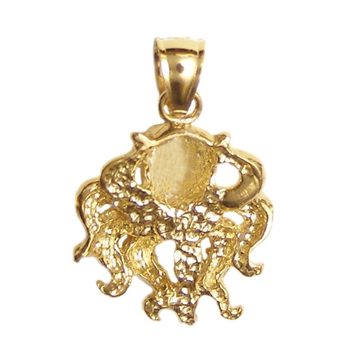 New 14k Gold Octopus Pendant - Etsy
