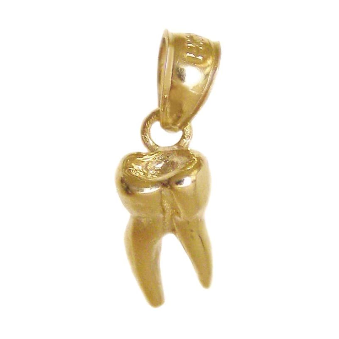 New 14k Gold 3D Tooth Pendant - Etsy