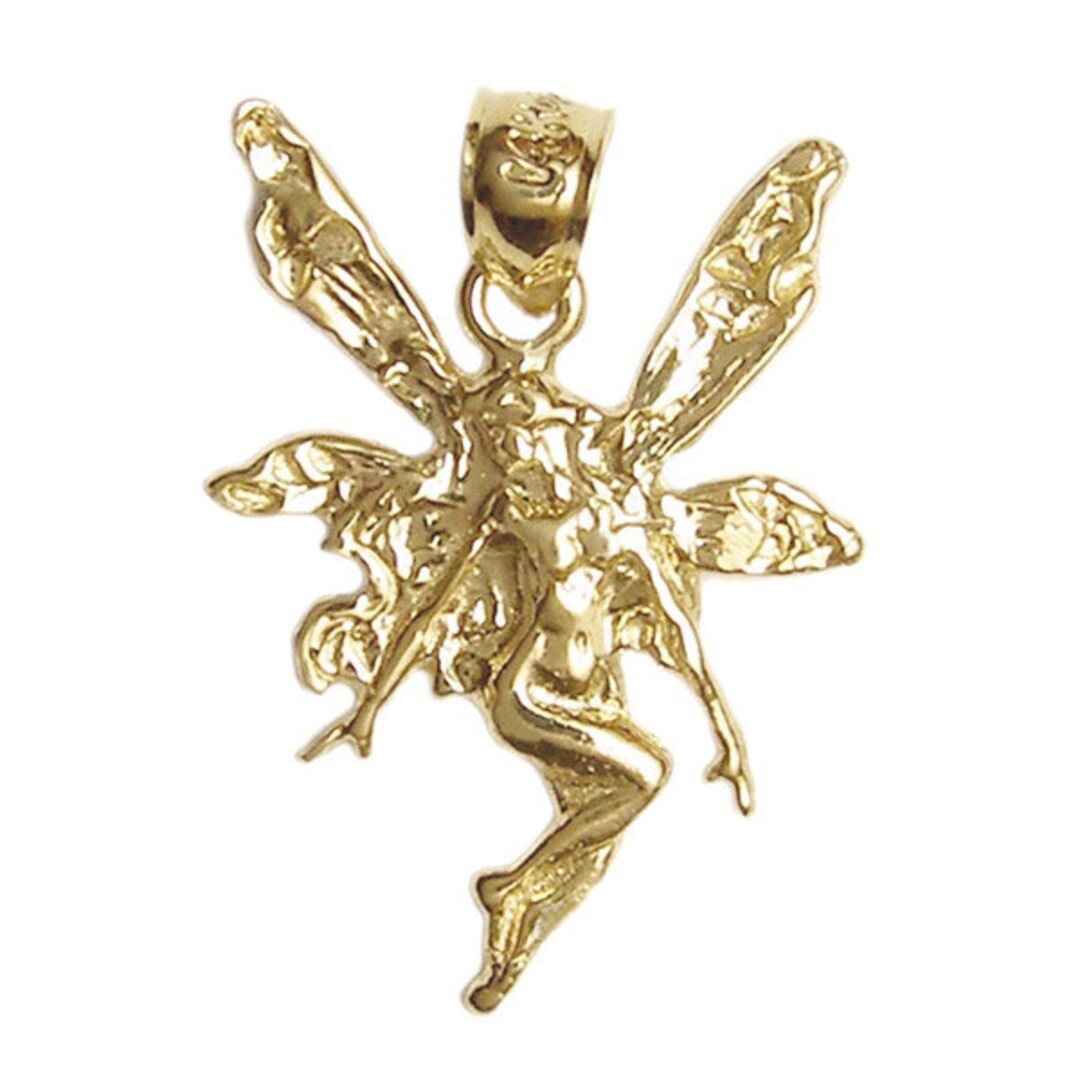 New 14k Gold Fairy Pendant - Etsy