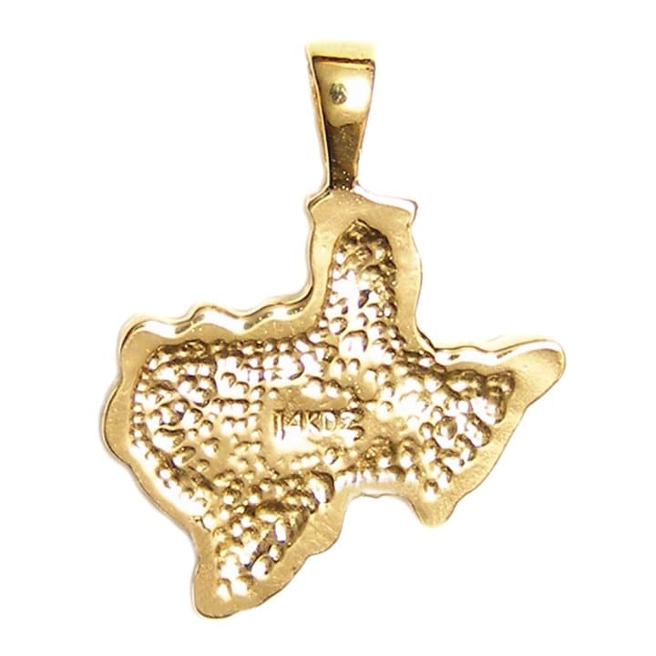 New 14k Gold Map of Texas Nugget Pendant - Etsy