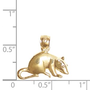 New 14k Yellow Gold Rat Pendant - Etsy
