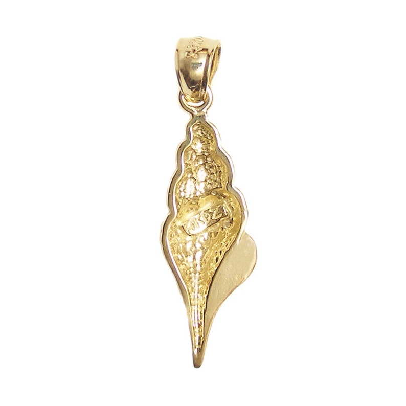 New 14k Gold Shell Pendant - Etsy