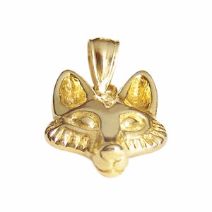 New 14k Gold Fox Pendant - Etsy