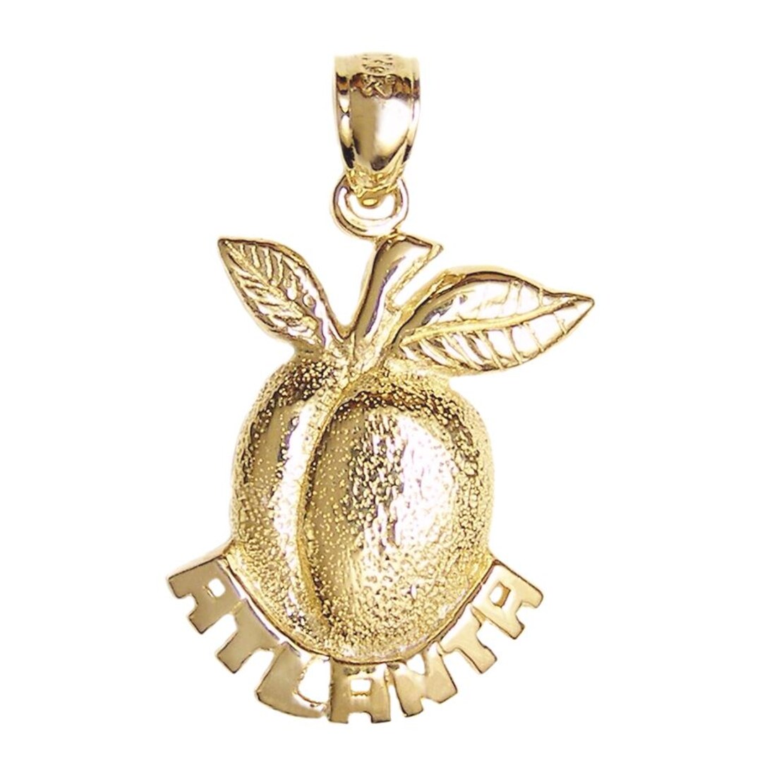 New 14k Gold Atlanta Peach Pendant - Etsy