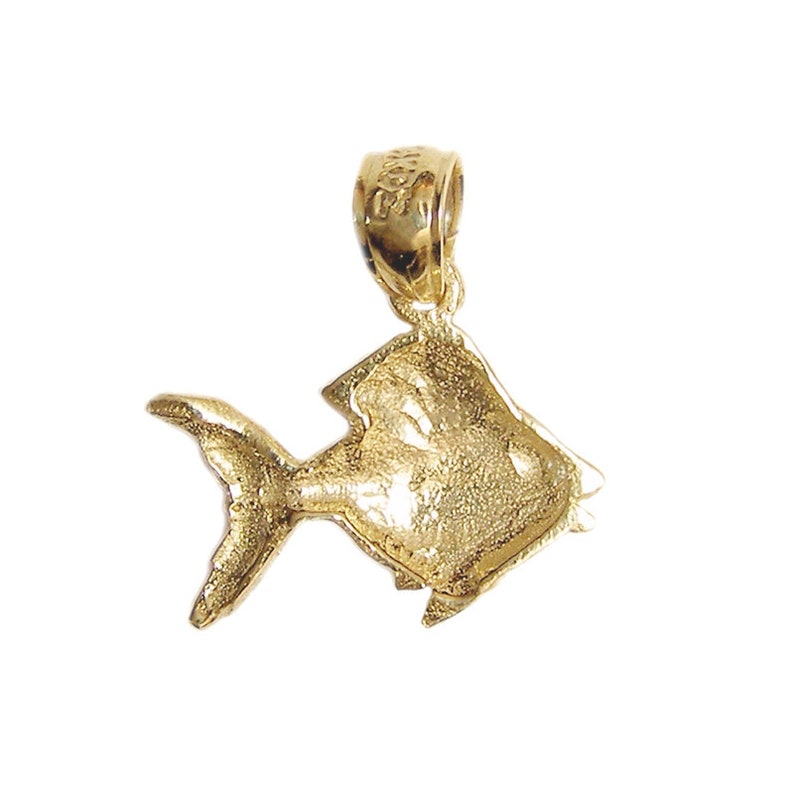 New 14k Gold Goldfish Pendant - Etsy
