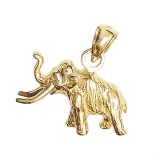 14k Gold Woolly Mammoth Pendant - Etsy